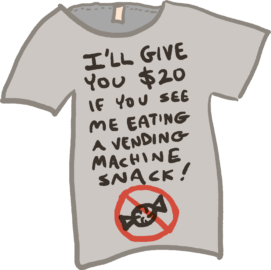 Want to stop snacking at work (or at home)? Just wear a custom-printed ...